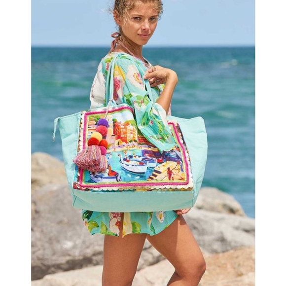 Debbie Katz | Bags | Debbie Katz South Beach Messina Tote Bag Blue ...
